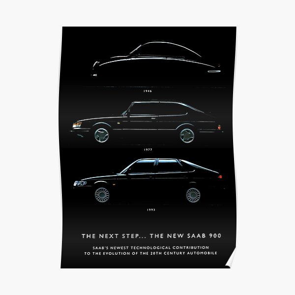 "SAAB 900" Poster von ThrowbackMotors | Redbubble