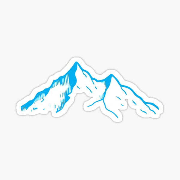 "minimalist mountain sticker" Sticker for Sale by hacetalor | Redbubble