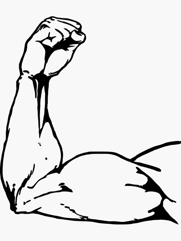 "Strong arm" Sticker by obviouslogic | Redbubble