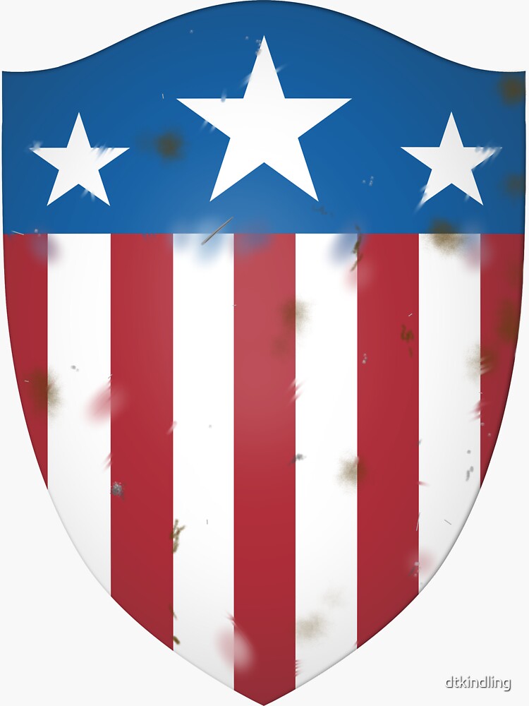 "Battle Weathered Shield" Sticker for Sale by dtkindling | Redbubble