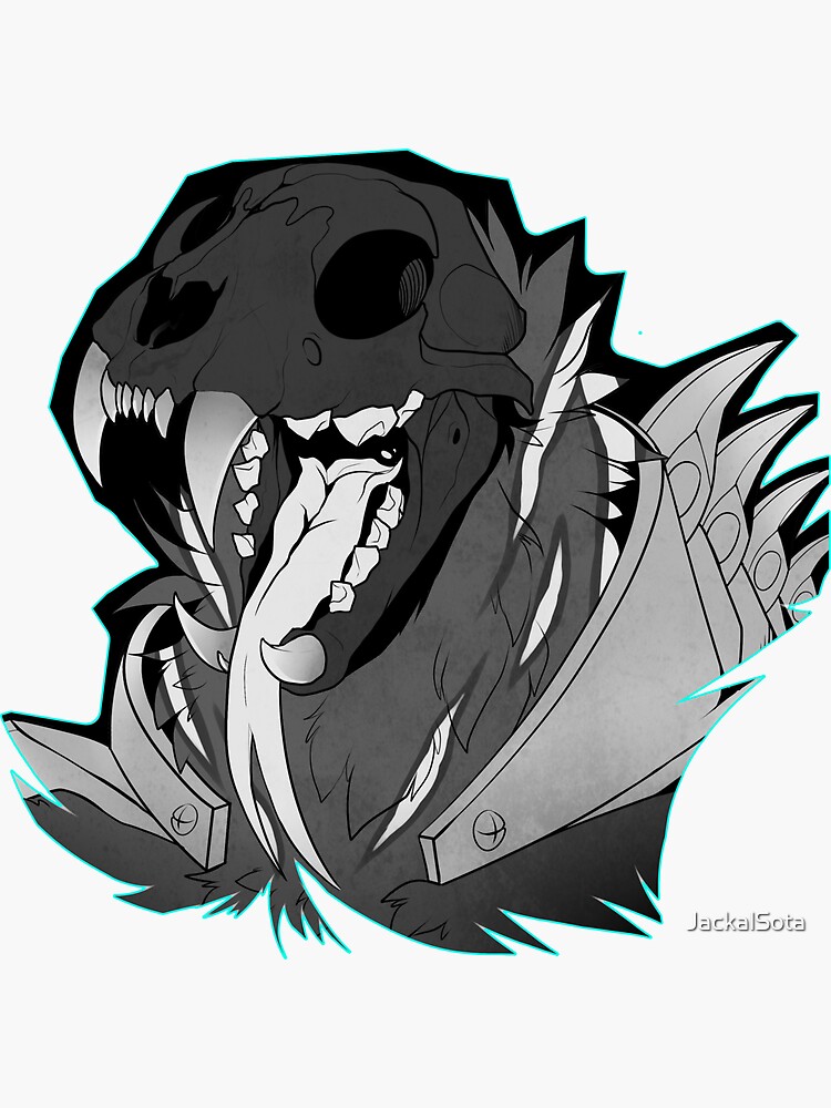 "SKULLY" Sticker by JackalSota | Redbubble