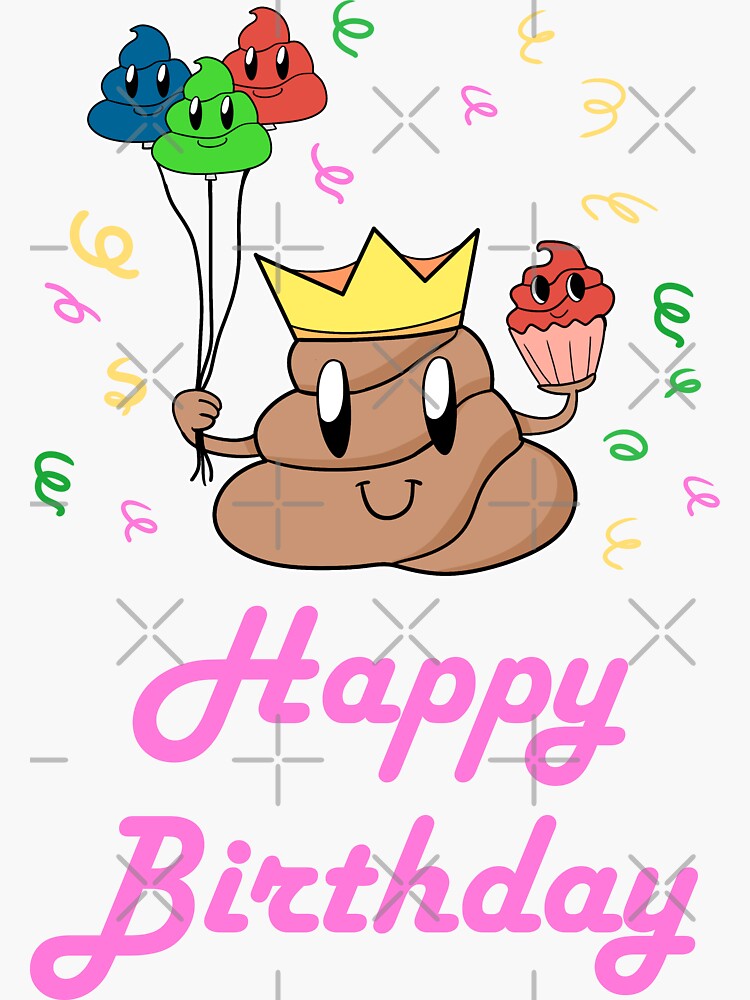 Pegatina «Feliz cumpleaños caca» de Cleaner255 | Redbubble