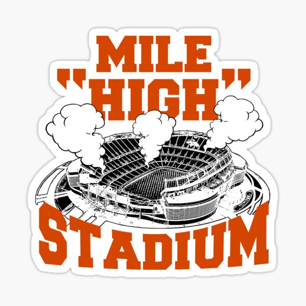 "Mile High Stadium Denver Colorado American Football" Sticker for Sale ...