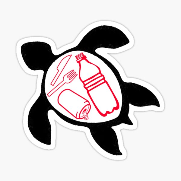 "Remember to Recycle Sea Turtle" Sticker for Sale by Voytkostudios ...
