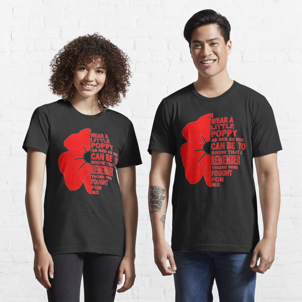"Poppy Remembrance Poem" T-shirt for Sale by CoolYule | Redbubble ...