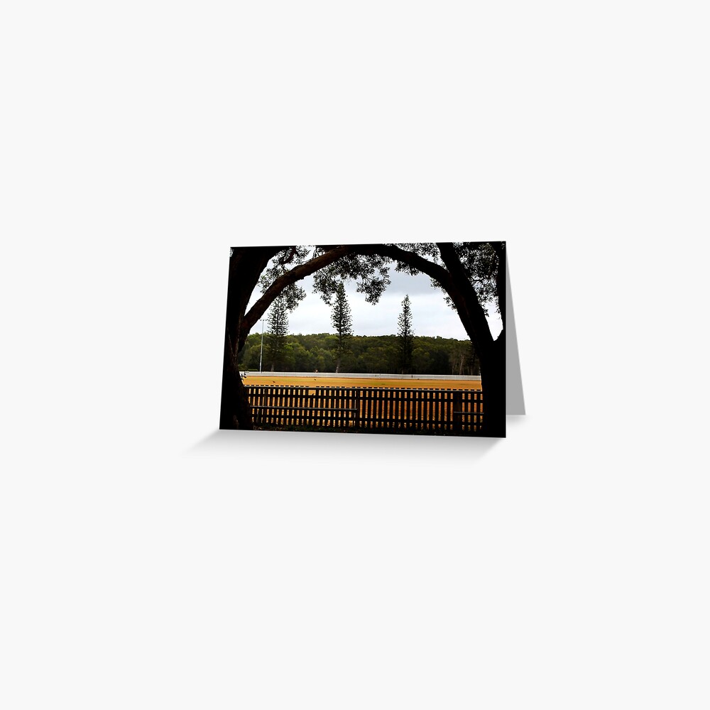 "A white picket fence around Yamba Cricket Oval" Greeting Card by myraj ...
