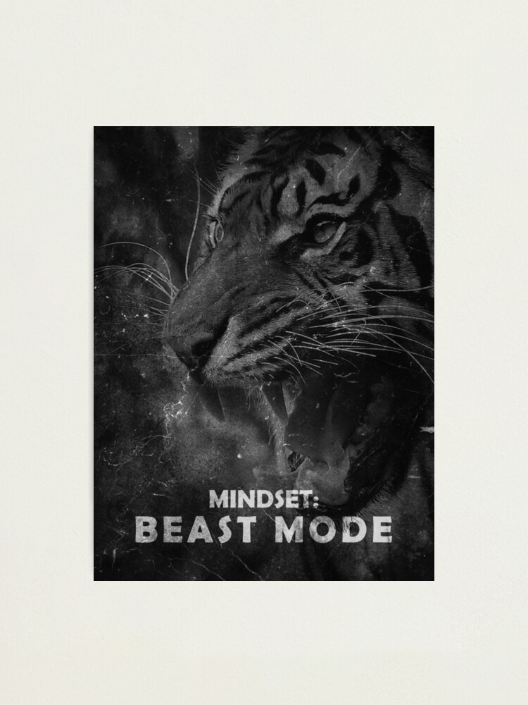 "Tiger Mindset Beast Mode Motivational Photo" Photographic Print for ...