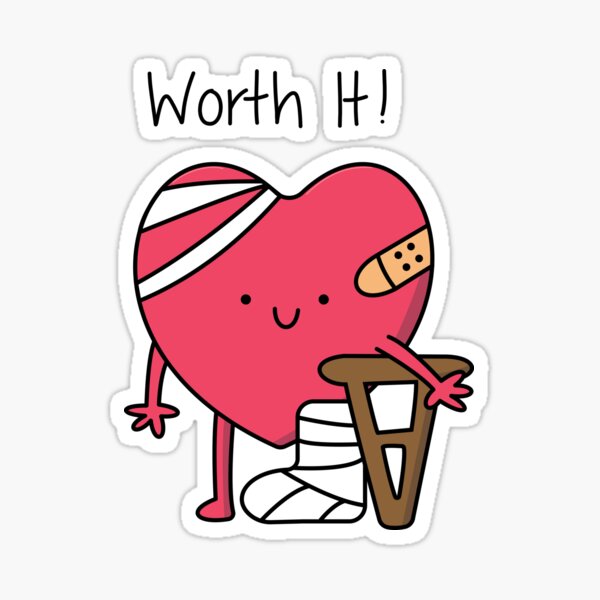 "Worth It!" Sticker for Sale by DesignsByDB | Redbubble