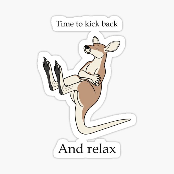 "Kick Back and Relax" Sticker by DouglasCorgi | Redbubble
