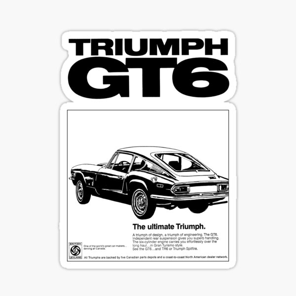"TRIUMPH GT6" Sticker for Sale by ThrowbackMotors | Redbubble