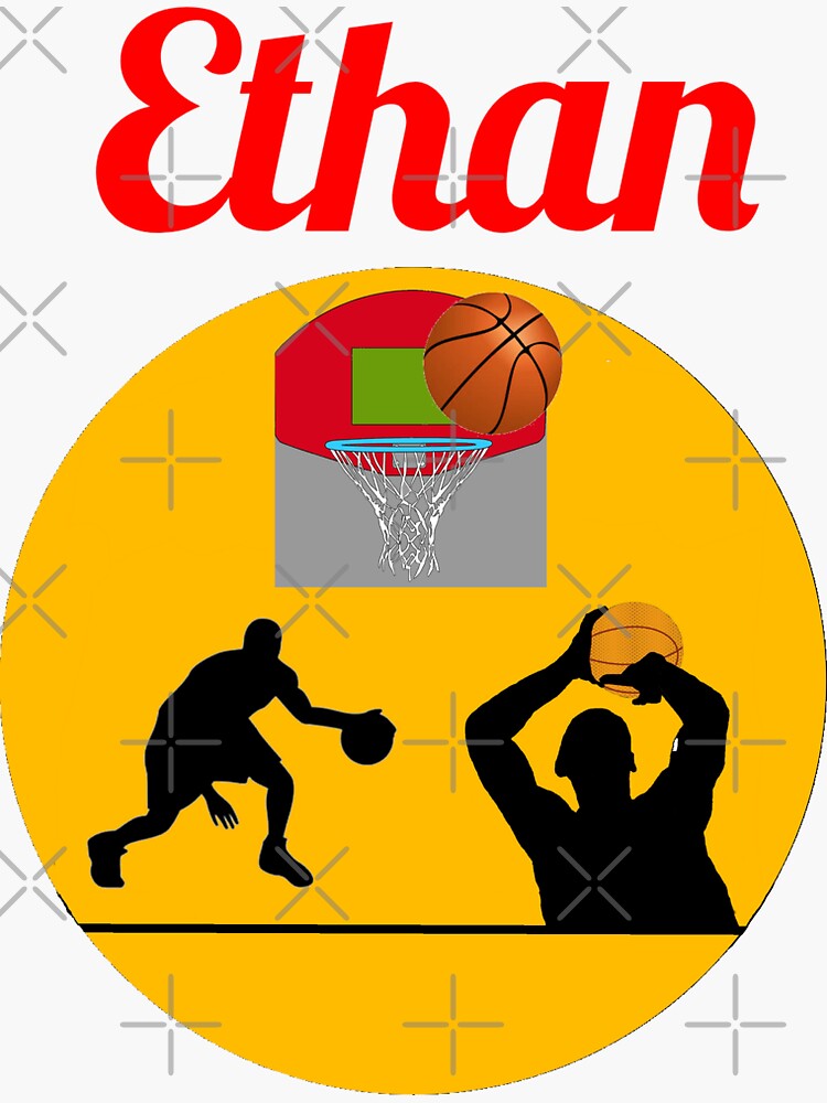 "Ethan Basketball Champion " Sticker for Sale by Attiva | Redbubble
