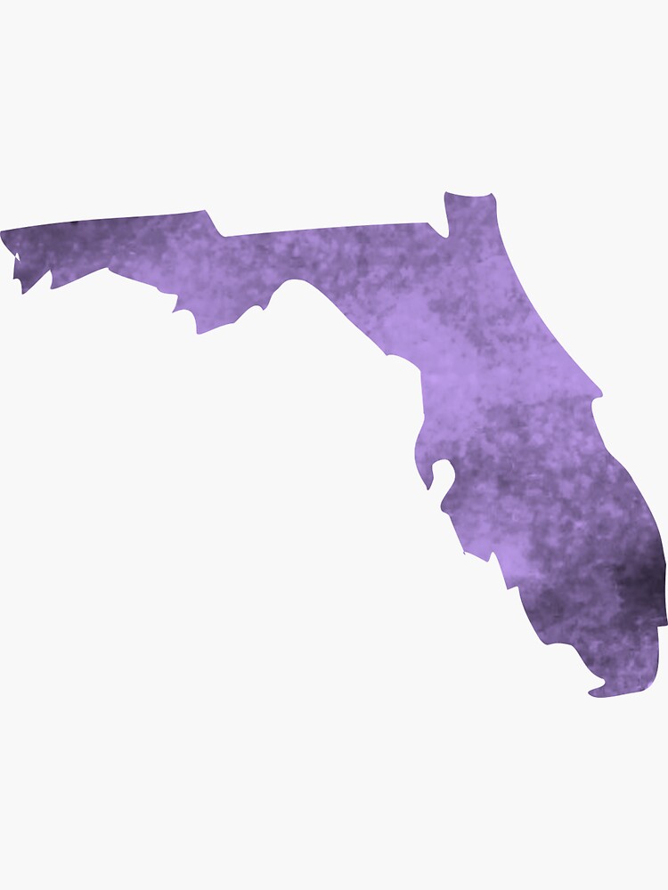 "Florida State Map Purple" Sticker by Brenander | Redbubble