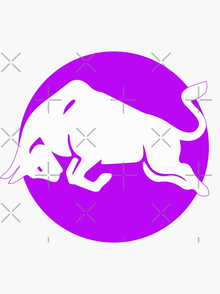 "Purple Bull" Sticker for Sale by caterobbins | Redbubble