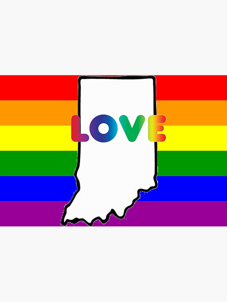 "Indiana Gay Pride Shirt - Indiana LGBT Rainbow Flag Shirt - Indiana ...