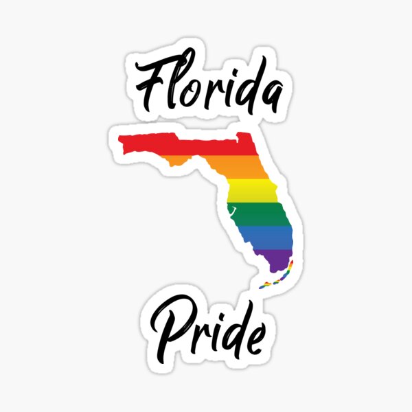 "Florida Pride LGBT Gay Lesbian Bisexual Gift" Sticker by frankiewillie ...