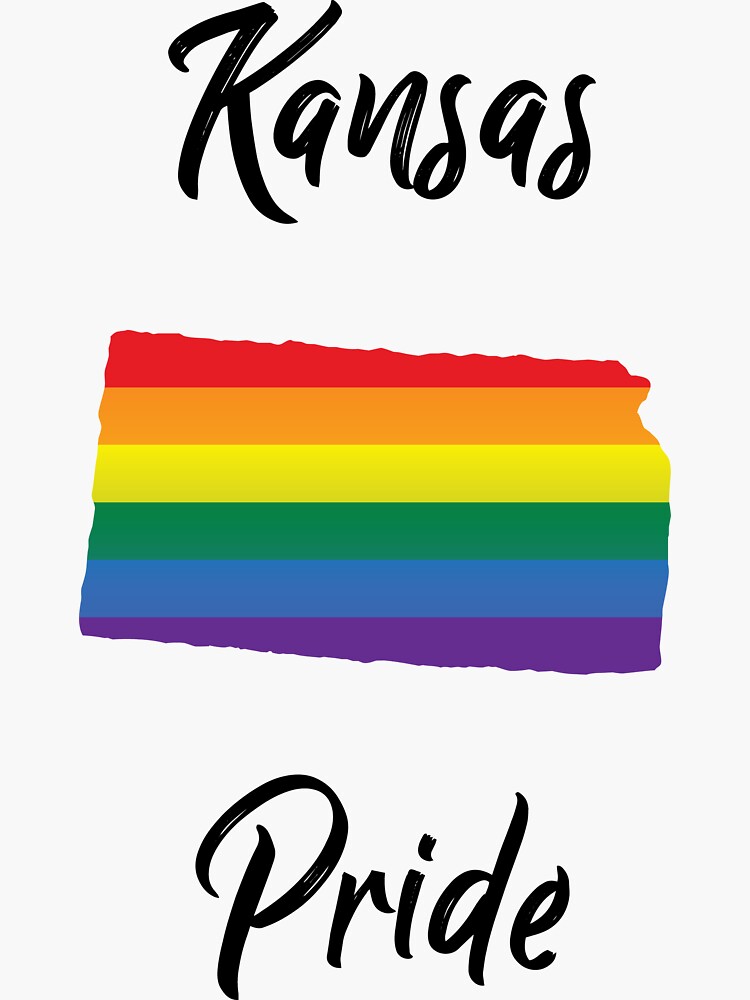 "Kansas Pride LGBT Gay Lesbian Bisexual Gift" Sticker for Sale by ...
