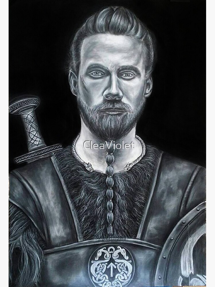 "Tyr - Norse God Charcoal portrait" Sticker by CleaViolet | Redbubble