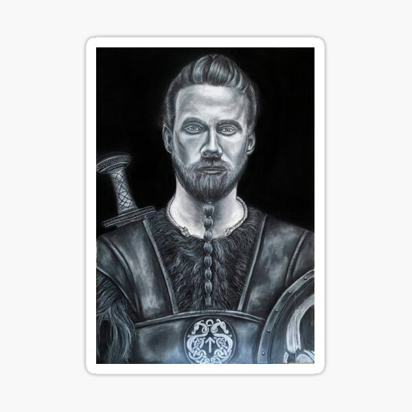 "Tyr - Norse God Charcoal portrait" Sticker by CleaViolet | Redbubble