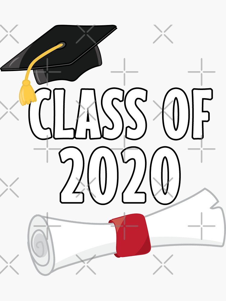 "Class of 2020 Graduation School Design" Sticker by SpiritWestDesig ...