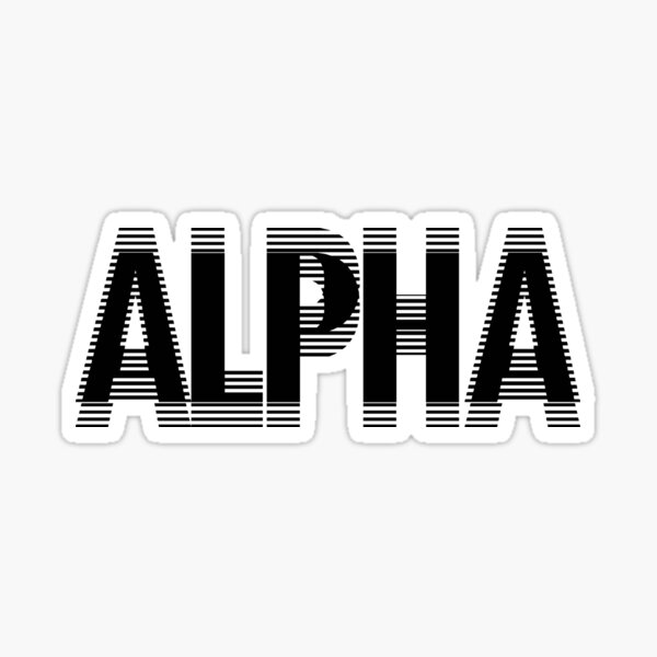 "alpha" Sticker for Sale by kennaplate | Redbubble