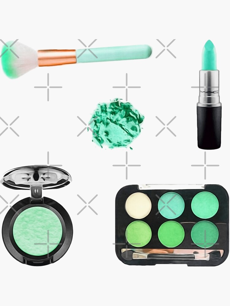 "Pastel Sea Foam Green Makeup Painting Collection ~ Sticker Sheet ...
