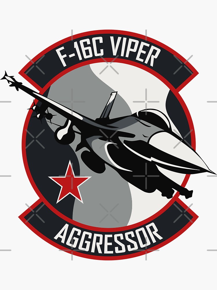 "F-16 Viper Aggressor" Sticker for Sale by StrongVlad | Redbubble