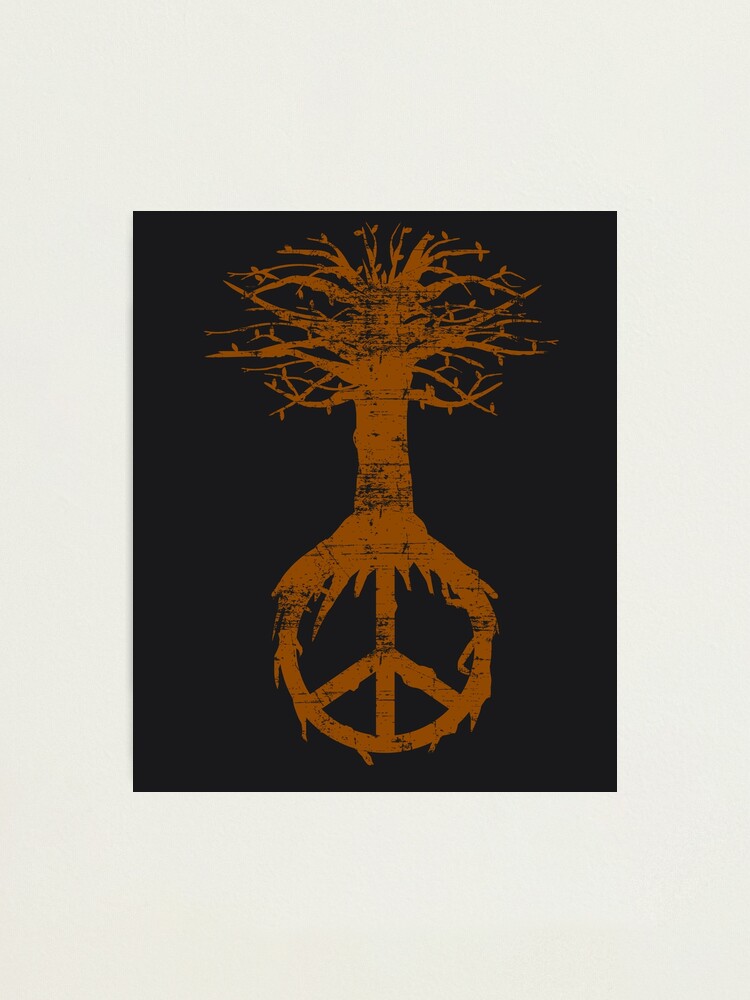 "Hippie Tree Peace Sign Art | Cute Nature Lovers Art Gift" Photographic ...