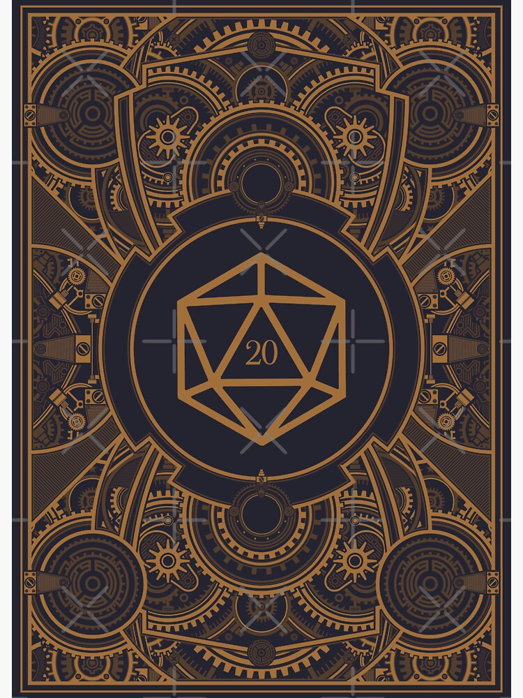 "D20 Dice Steampunk Mech" Magnet for Sale by pixeptional | Redbubble