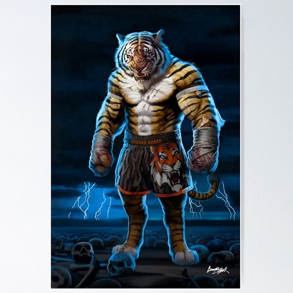 "Muay Thai Tiger" Poster for Sale by groundshark | Redbubble