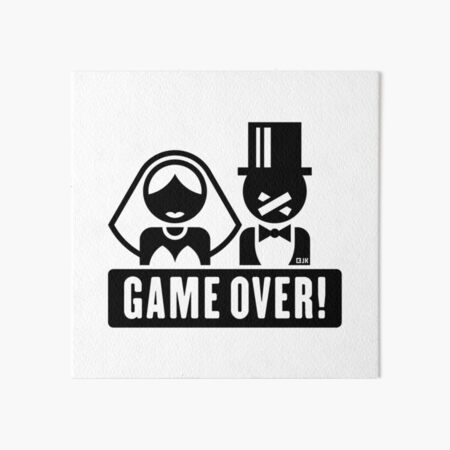 "Game Over! (Groom / Stag Party / Future Hubby / Black)" Art Board ...