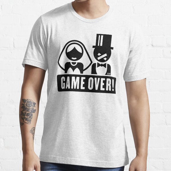 Game Over Groom Stag Party Future Hubby Black T Shirt For