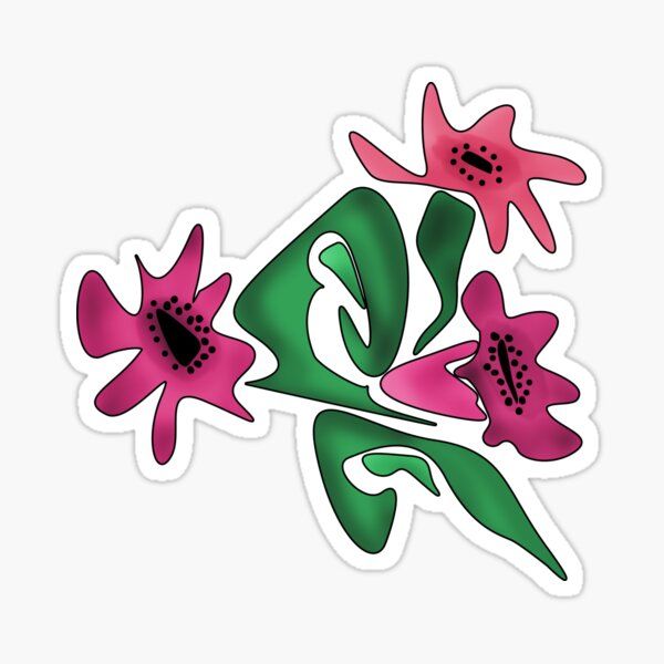 "Batik, folk, floral, floral batik" Sticker for Sale by fuzzyfox ...