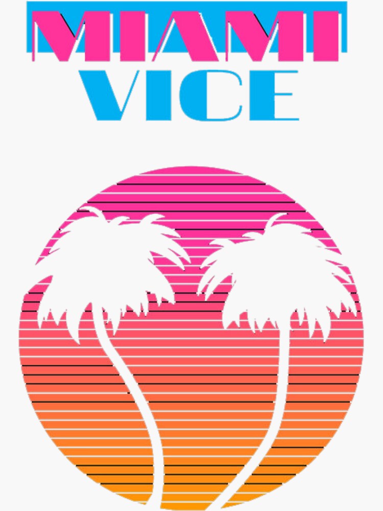 "Miami Vice" Sticker for Sale by davidjilak | Redbubble