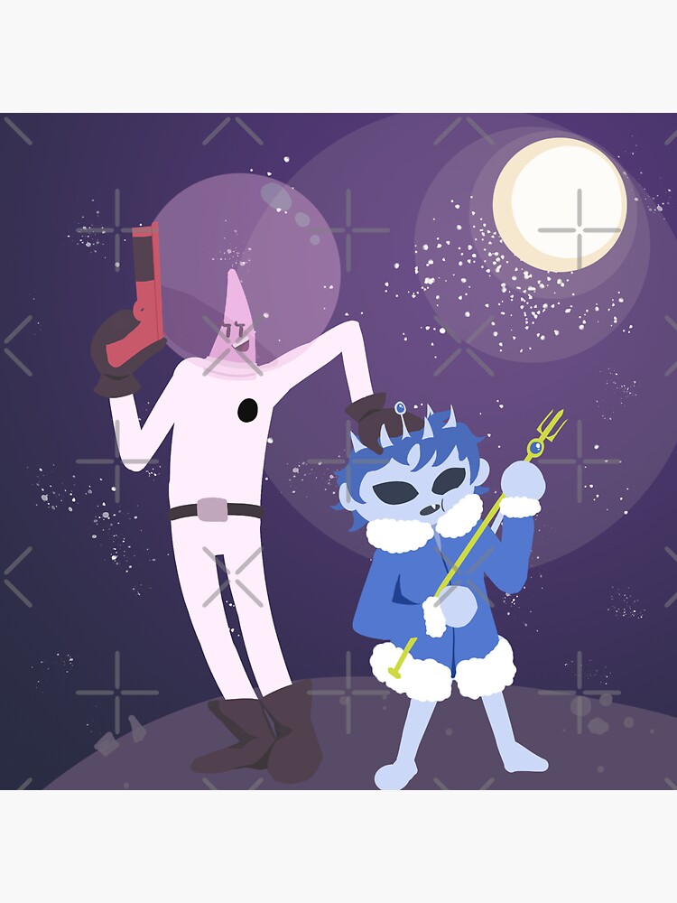 "Spaceman and Alien Prince" Sticker for Sale by Lucamboba | Redbubble