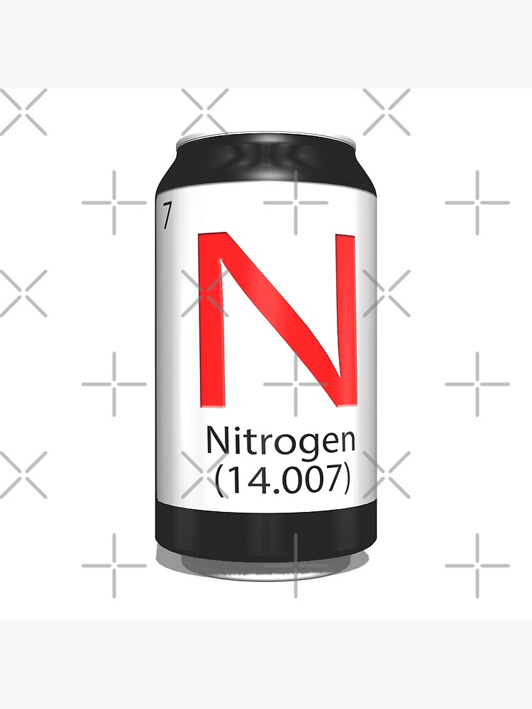 "Chemical periodic table style tile N Nitrogen on the exterior of a ...