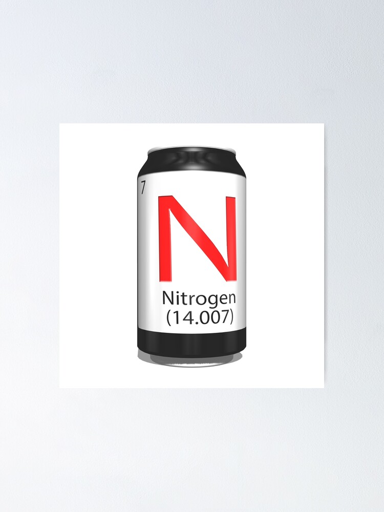 "Chemical periodic table style tile N Nitrogen on the exterior of a ...