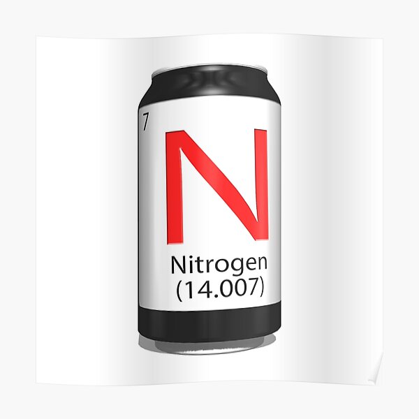 "Chemical periodic table style tile N Nitrogen on the exterior of a ...