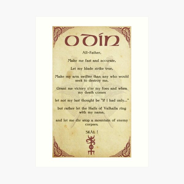 "Prayer To Odin" Art Print for Sale by FantasySkyArt | Redbubble