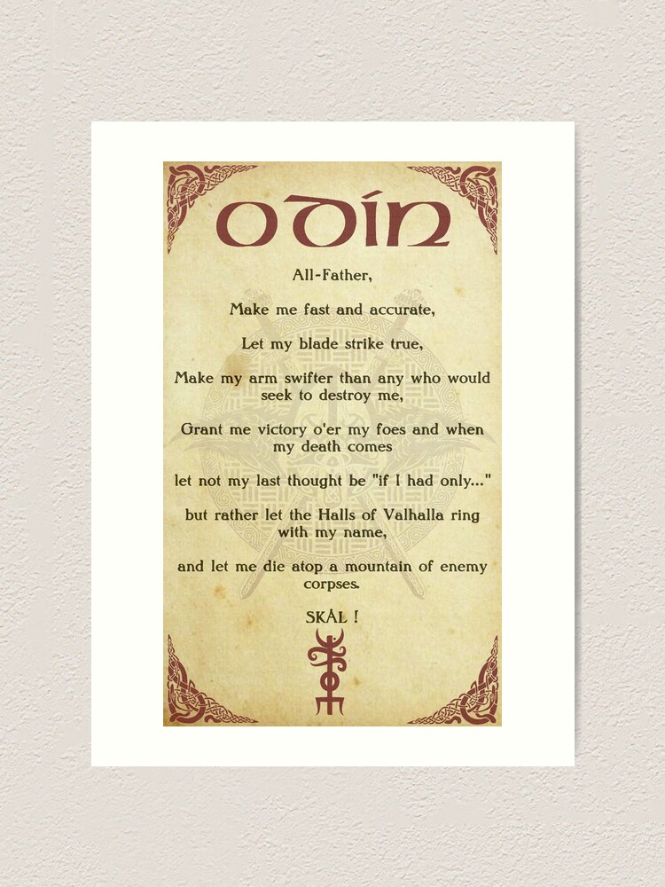 "Prayer To Odin" Art Print for Sale by FantasySkyArt | Redbubble