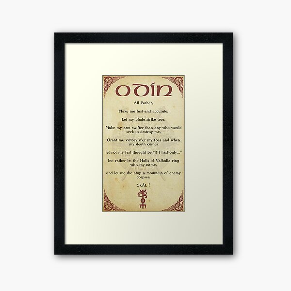 "Prayer To Odin" Framed Art Print for Sale by FantasySkyArt | Redbubble