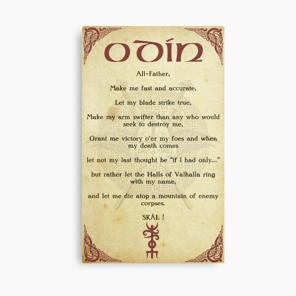 "Prayer To Odin" Canvas Print for Sale by FantasySkyArt | Redbubble