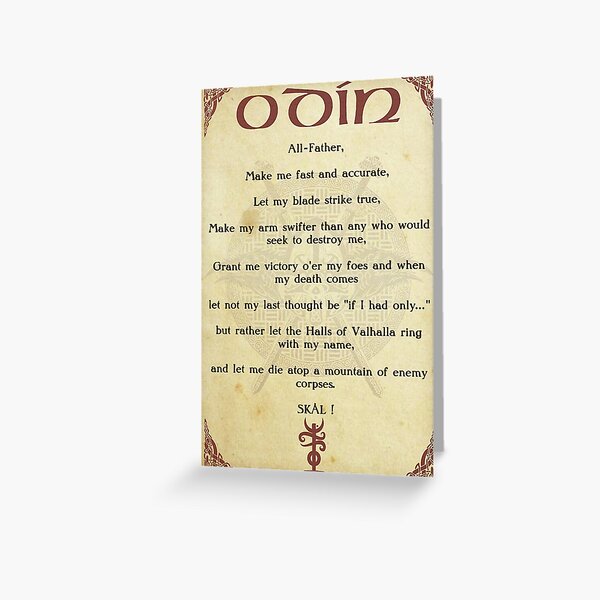 "Prayer To Odin" Greeting Card for Sale by FantasySkyArt | Redbubble
