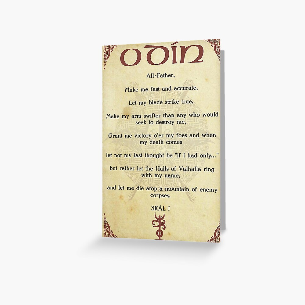 "Prayer To Odin" Greeting Card for Sale by FantasySkyArt | Redbubble