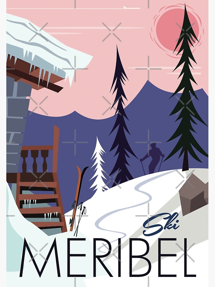 "Meribel Poster" Art Print by GAGodel | Redbubble