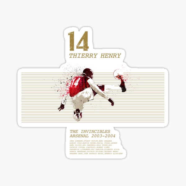 "Thierry henry - the invincible" Sticker for Sale by designwowow ...