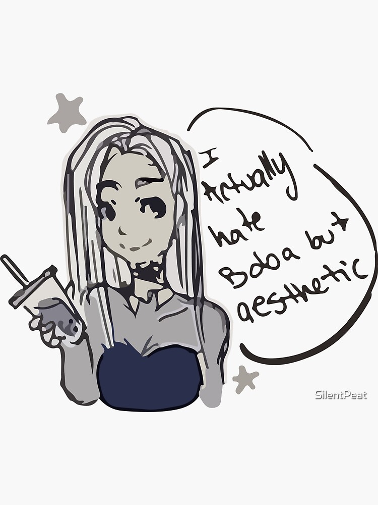 "Bad Boba" Sticker by SilentPeat | Redbubble