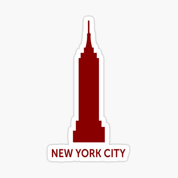 "New York City Empire State Building" Sticker for Sale by byebyesally ...
