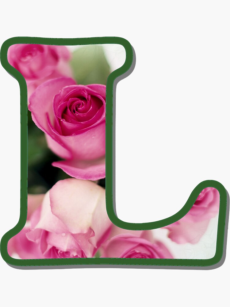 "Letter L Rose Monogram" Sticker by gretzky | Redbubble