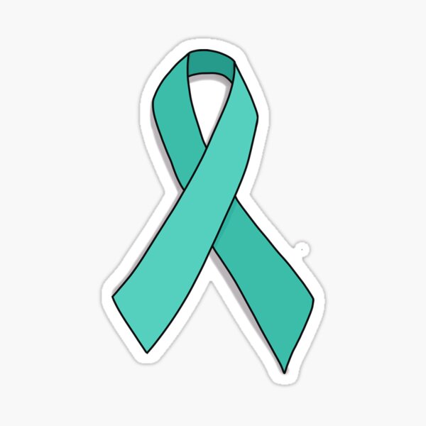 "Aqua Awareness Ribbon" Sticker for Sale by moderntimes | Redbubble