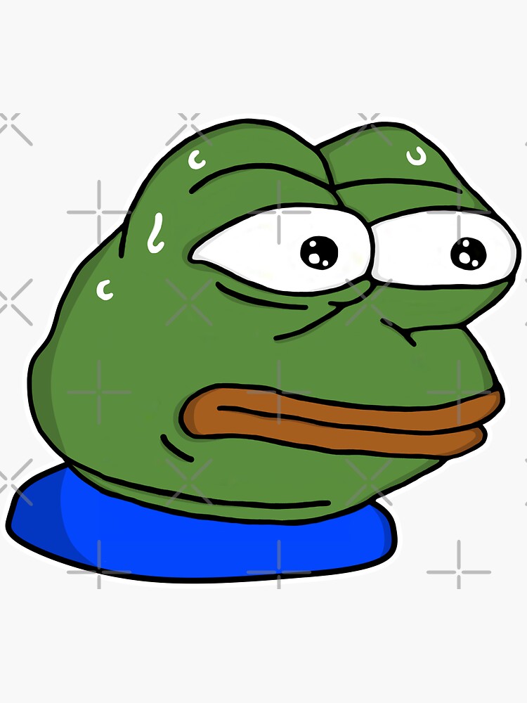 "monkaS - White Outline" Sticker for Sale by mullelito | Redbubble